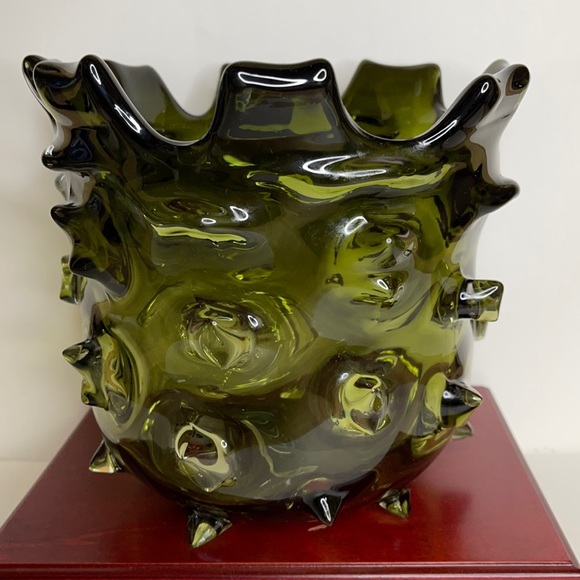 Source Unknown | Art | Thorn Glass Planter Vintage Mcm Thorn Glass Vase ...
